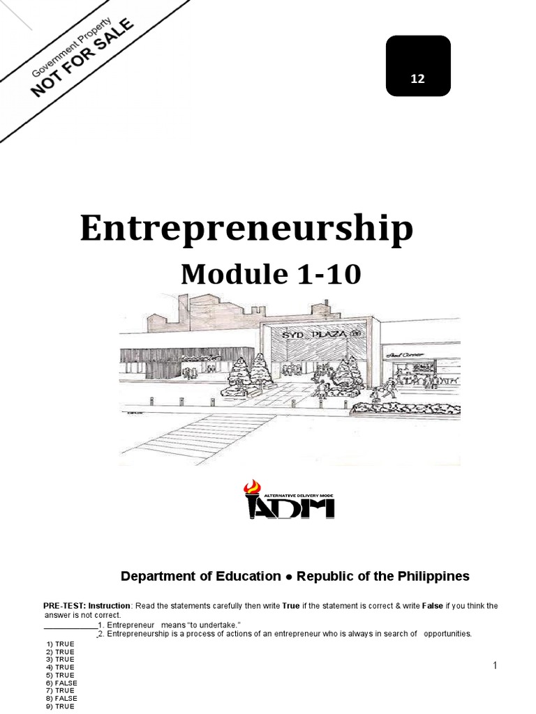 MODULE 1 MODULE 10 Kristinaaaaaaaa | PDF | Entrepreneurship | Market ...