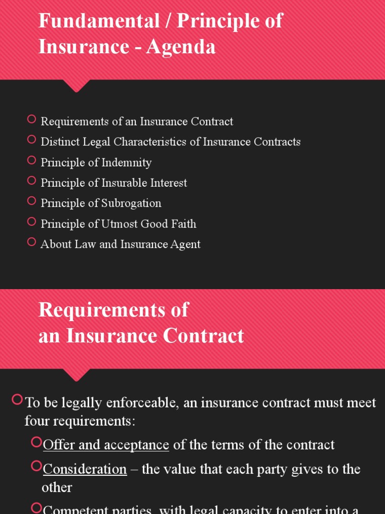 Principles of Insurance | PDF | Indemnity | Insurance