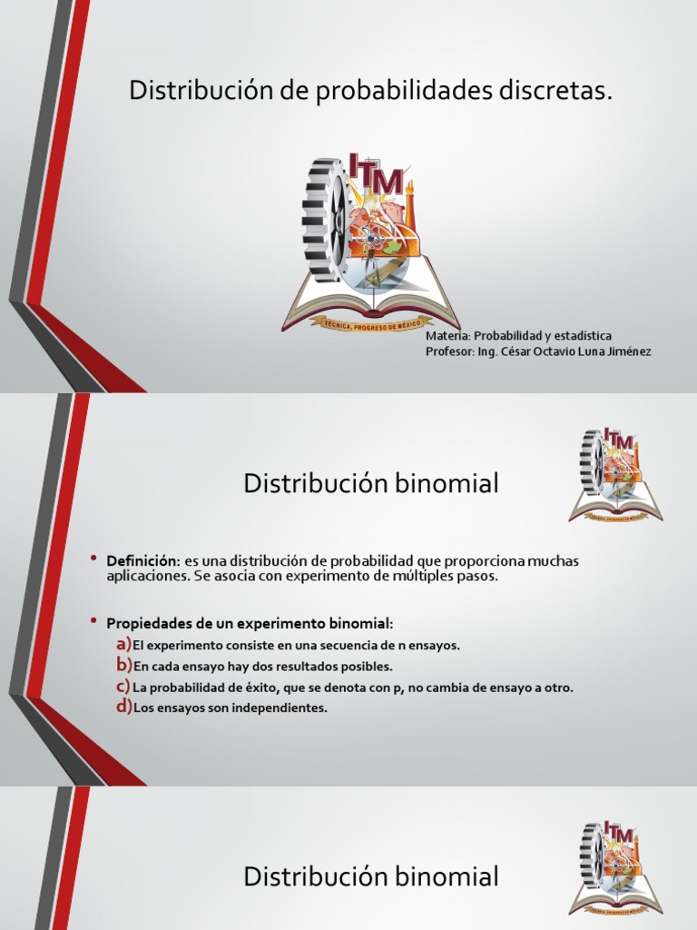 Unidad IV Distribuci N de Probabilidades Sistemas PDF | Descargar gratis PDF | Distribución de ...