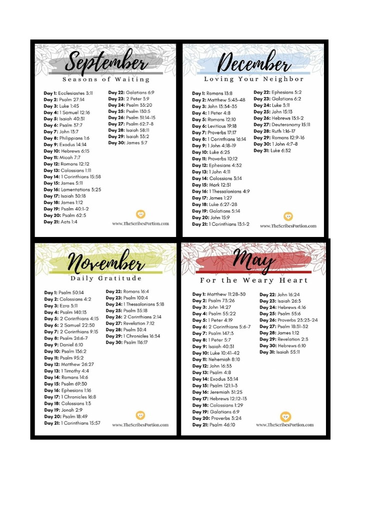 Daily Bible Verse | PDF