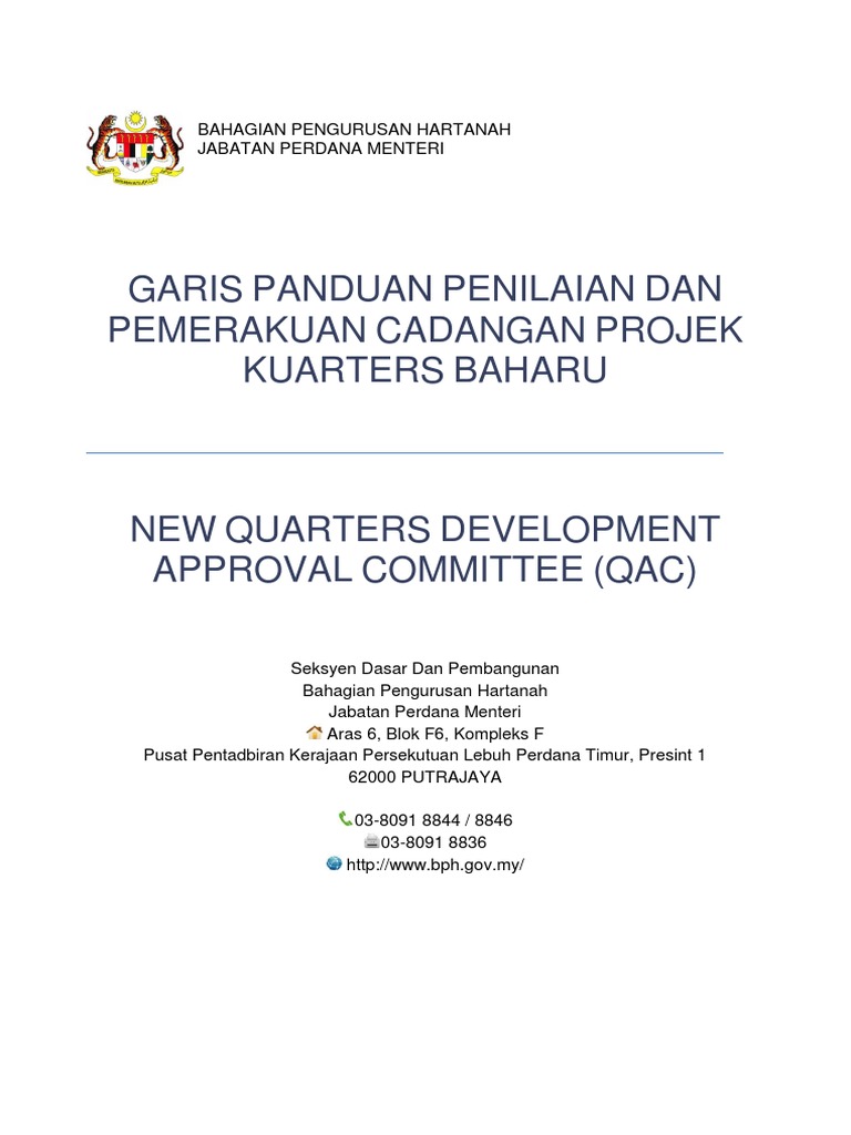 Garis Panduan Pelaksanaan Pemerakuan Permohonan Kuarters Baru BPH | PDF