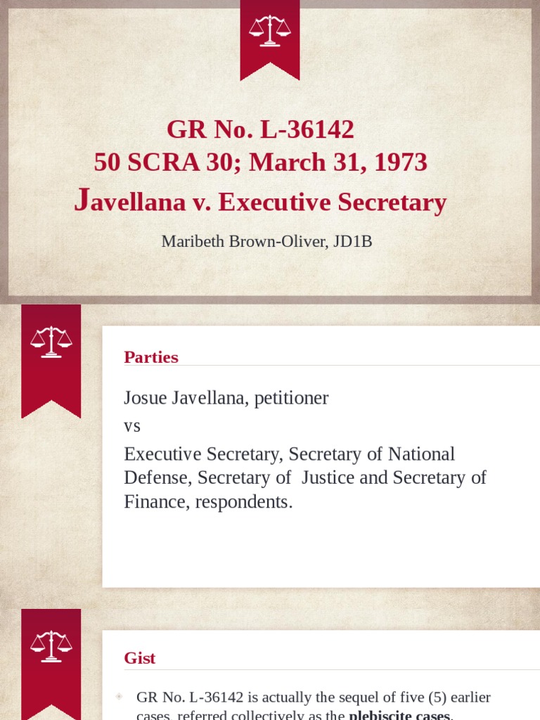 Javellana v. Executive Secretary | Download Free PDF | Ratification ...