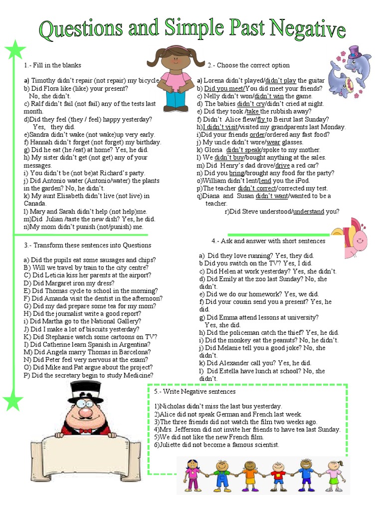 Past Simple Esl Reading Comprehension Questions Worksheet