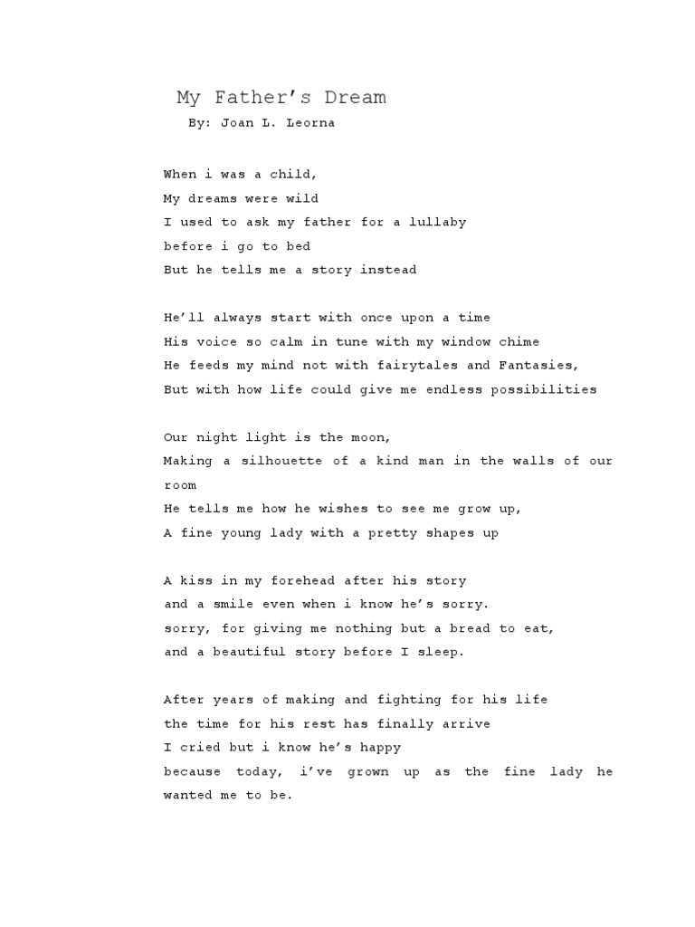 My Father's Dream | PDF