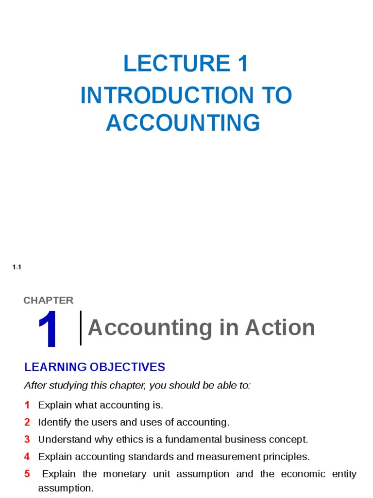 Lecture 1 - Accounting in Action | PDF | Equity (Finance) | Partnership