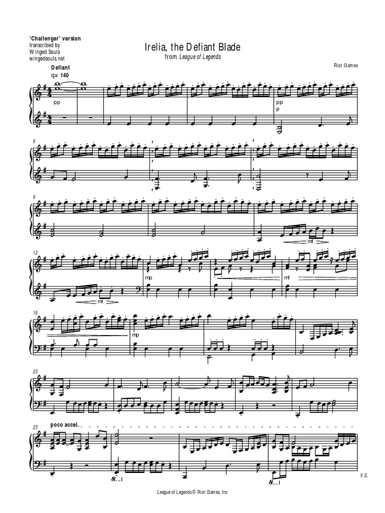 Irelia, The Defiant Blade: From League of Legends | PDF