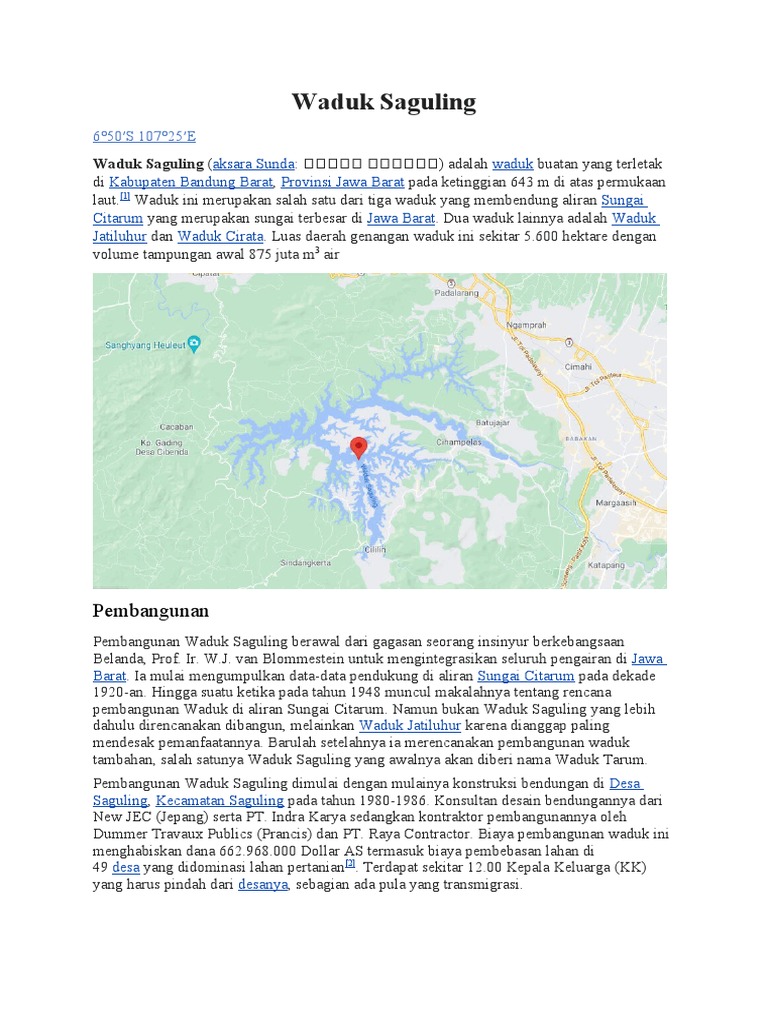 Waduk Saguling | PDF