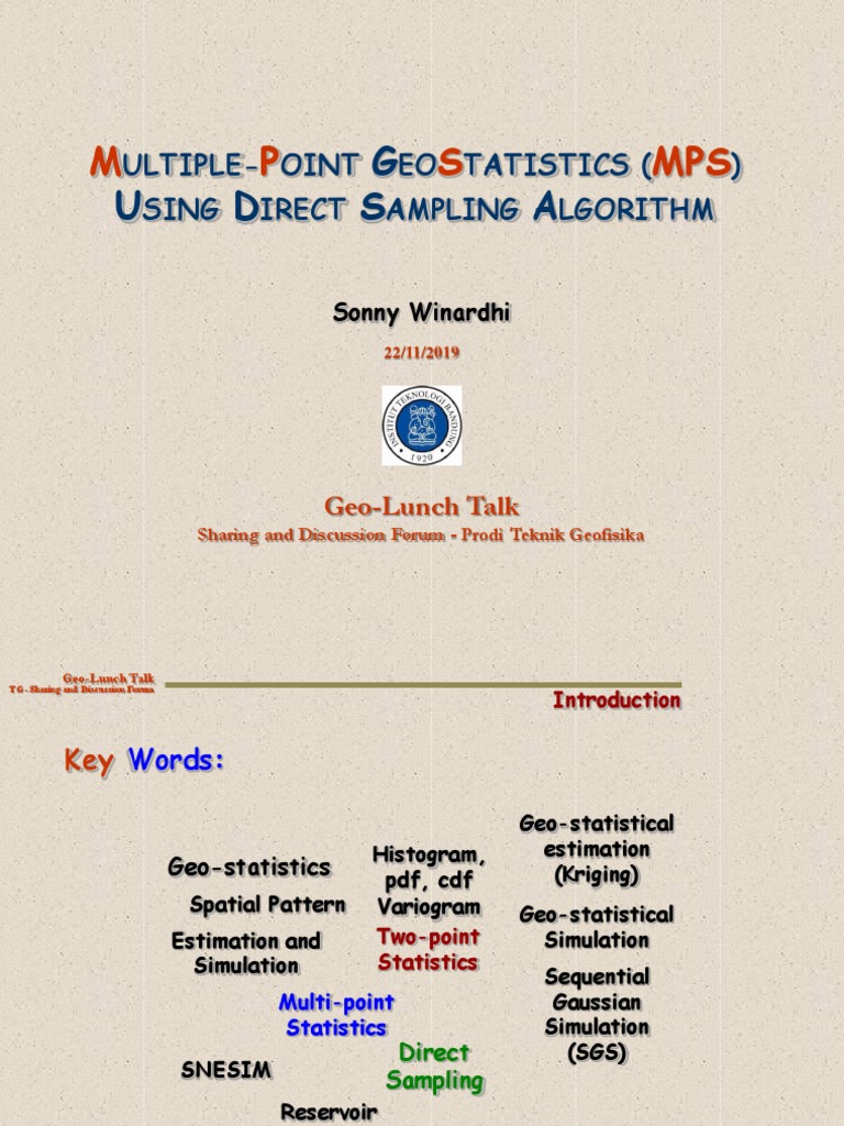 14 SEISINV Course2021 Application of MultiPoint GeoStatistics | Download Free PDF | Statistical ...