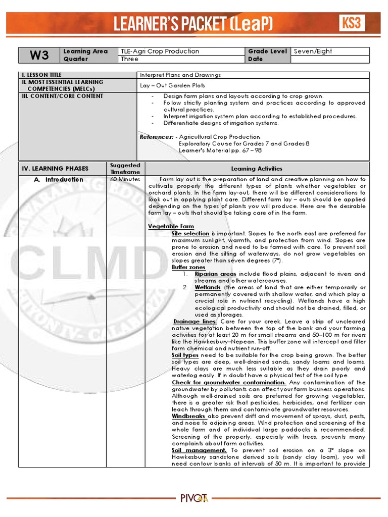 TLE7 - 8 AC Q3 W3 LeaP | PDF | Irrigation | Water Pollution