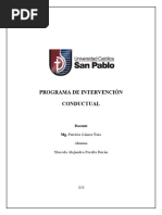 Plan de Intervencion Conductual | PDF | Comportamiento | Sicología