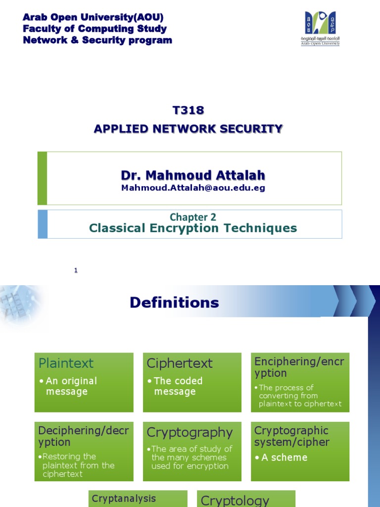 Classical Encryption Techniques | PDF | Cryptography | Cipher