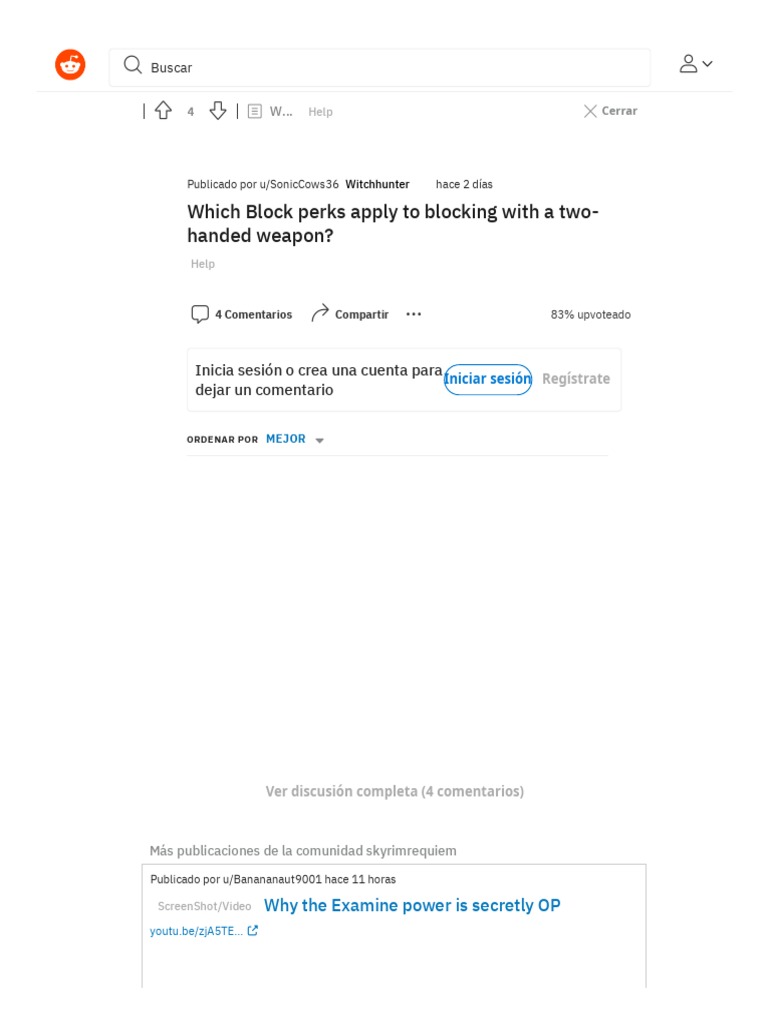 Which Block Perks Apply To Blocking With A Two-Handed Weapon ...