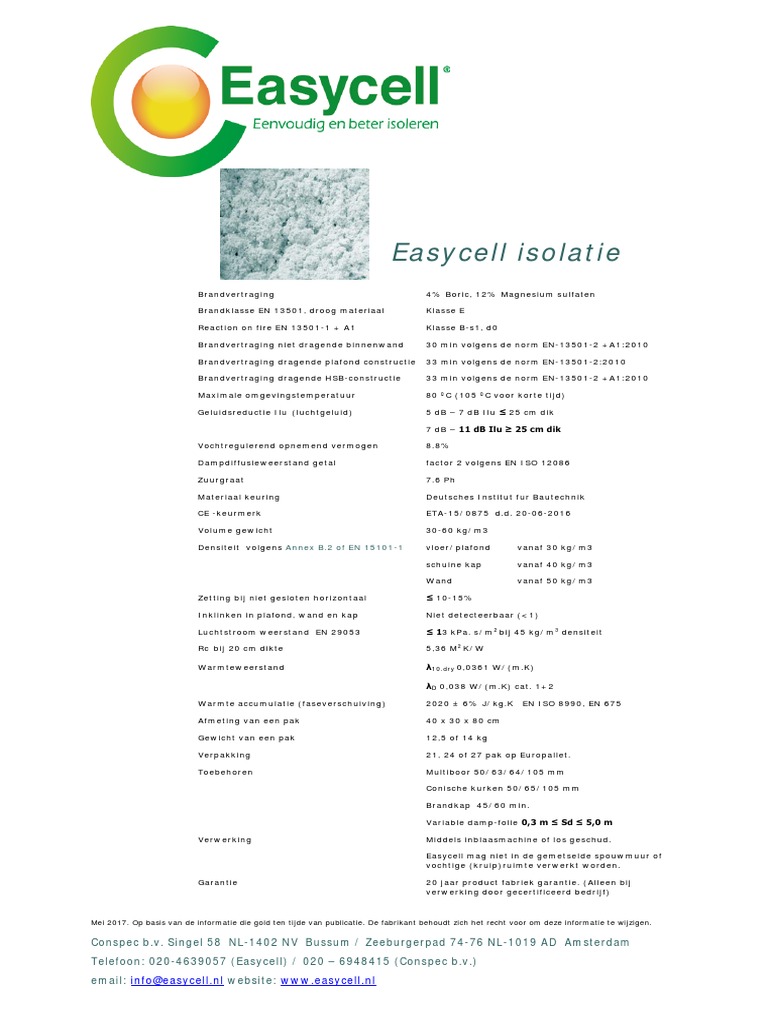 1.1 Easycell Technische Informatie Juli 2017 | PDF