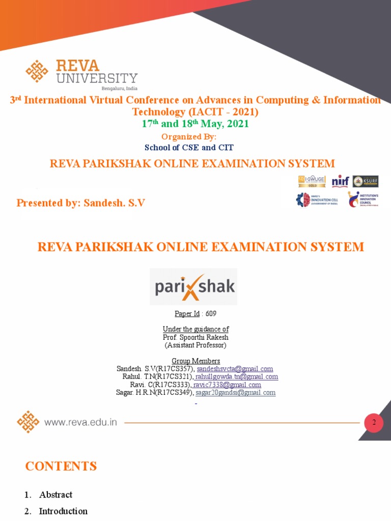 Online Examination System Research Paper | PDF | Standardized Tests ...
