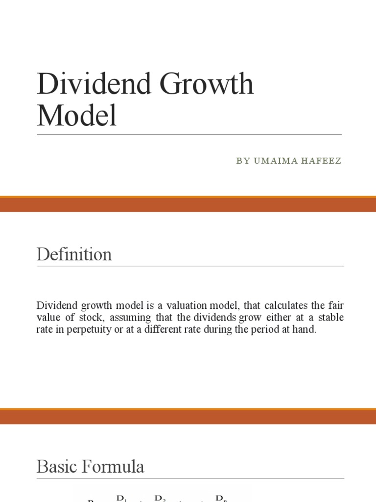 Dividend Growth Model Slides | PDF