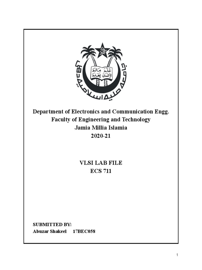 VLSI LAB FILE TITLE | PDF | Vhdl | Digital Electronics