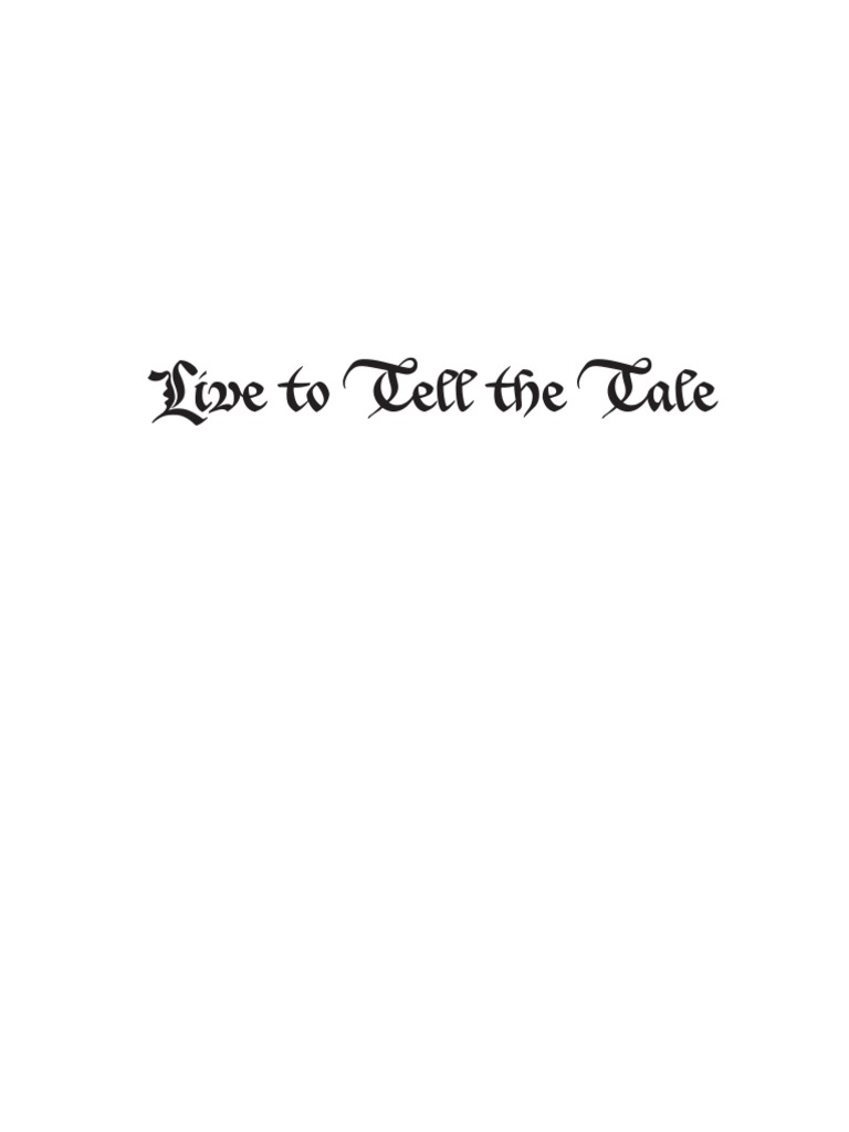 Live To Tell The Tale | PDF | Fantasy Role Playing Games | Role Playing ...