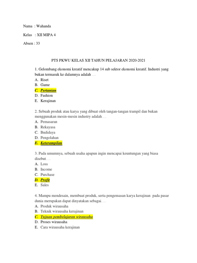 Remed Pkwu Wahanda 33 | PDF
