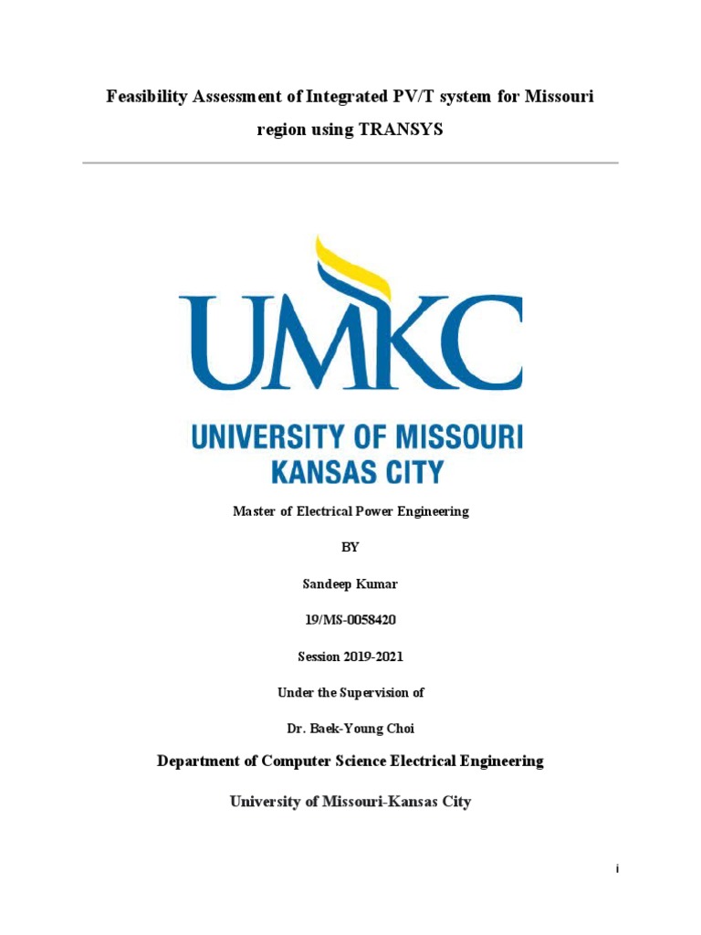 Umkc Thesis | PDF | Solar Power | Photovoltaics