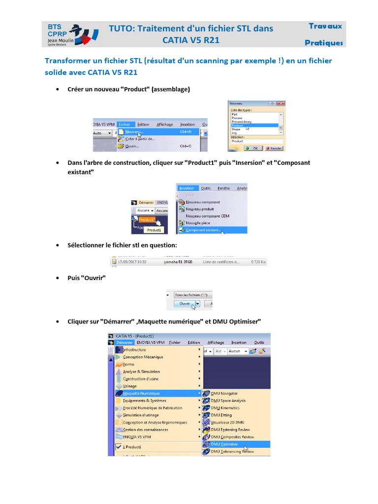 Transformer Un Fichier STL CATIA | PDF | Ordinateurs