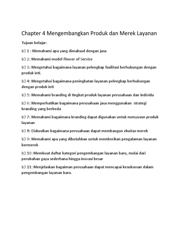 Chapter 4 Mengembangkan Produk Dan Merek Layanan | PDF