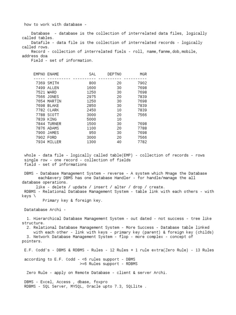 Database Basics | PDF | Relational Database | Databases Database Basics | PDF | Relational Database | Databases