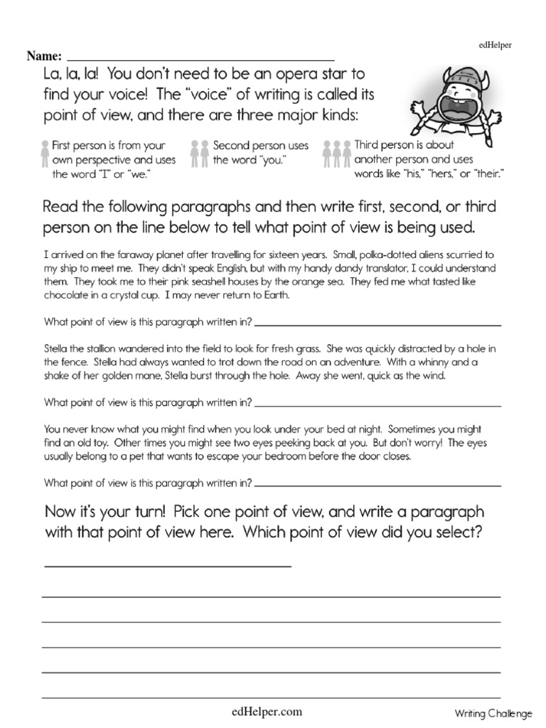 3rd Grade Writing Worksheets | PDF