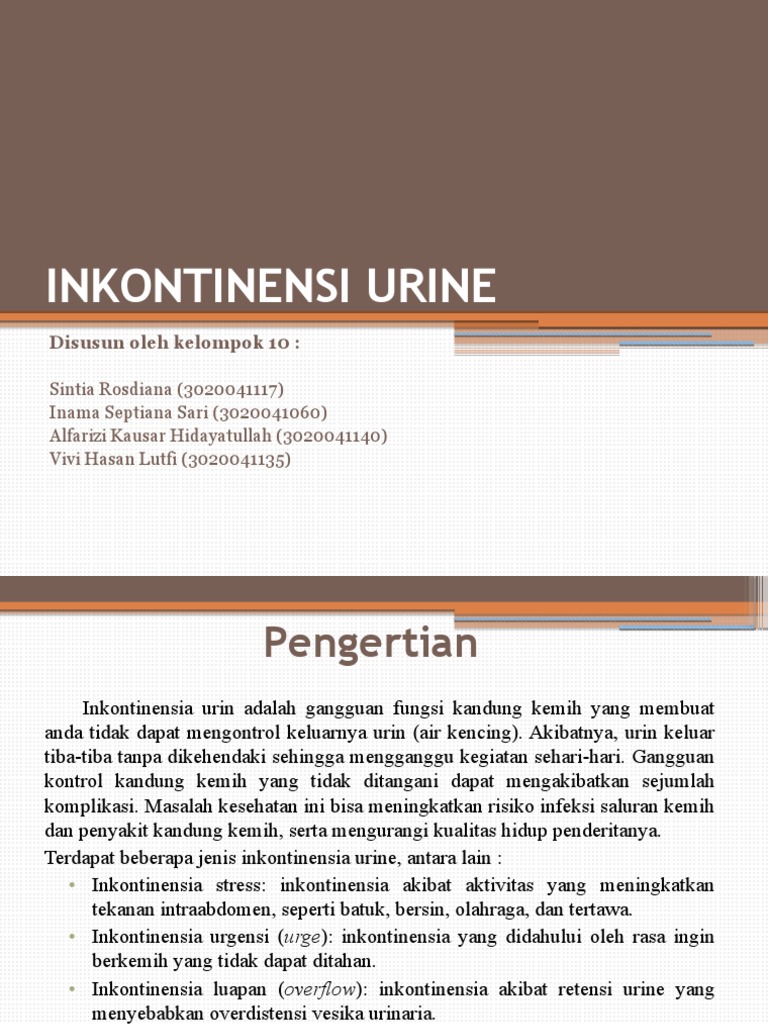 Inkontinensi Urine | PDF
