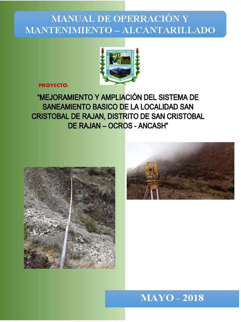 Manual de Operacion y Mantenimiento - Alcantarillado | PDF | Alcantarillado | Aguas residuales
