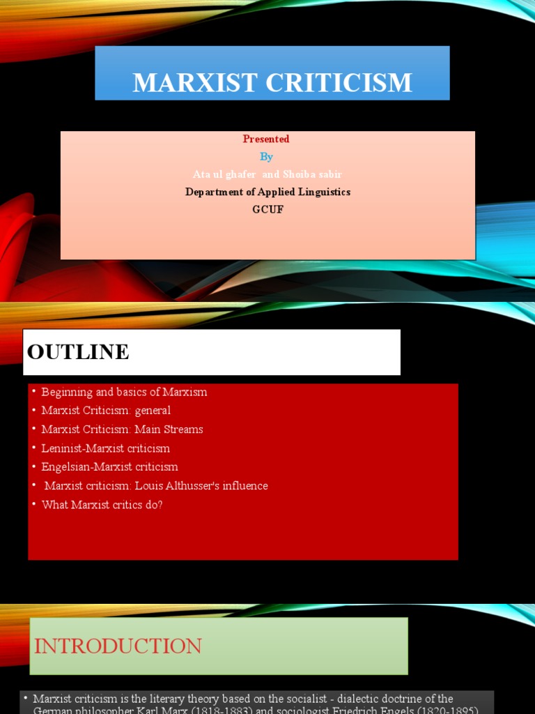 An Overview of Marxist Literary Criticism and Its Main Concepts | PDF ...