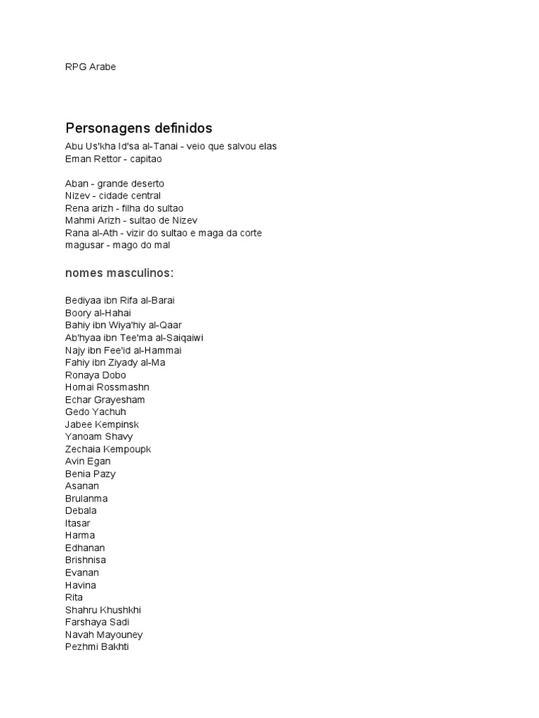 RPG Arabe | PDF