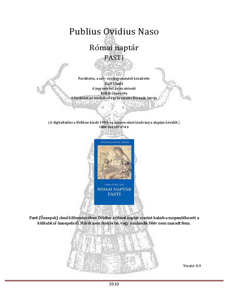 Ovidius Naso Romai Naptar PDF | PDF