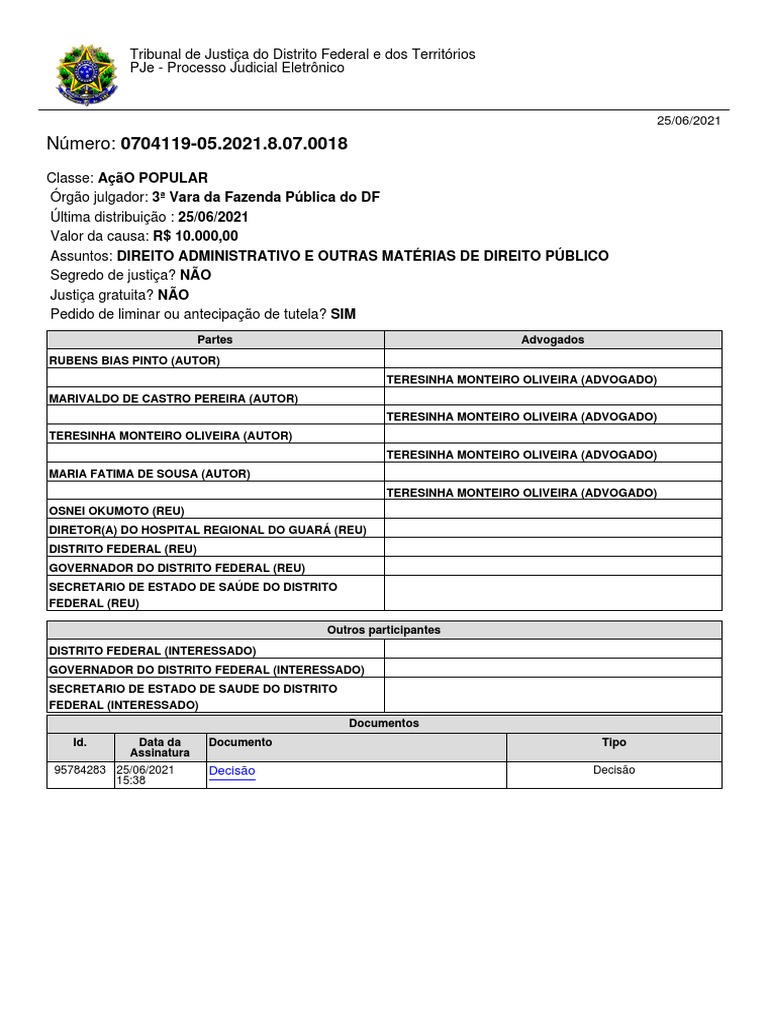 Decisão Interlocutória | Download grátis PDF | Réu | Advogado