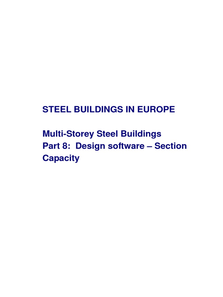 STEEL BUILDINGS in EUROPE Multi-Storey Steel Buildings Part 8 Design ...