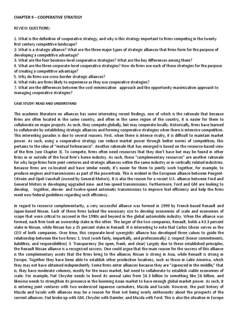 Chapter 9 Case Study | PDF | General Motors | Renault