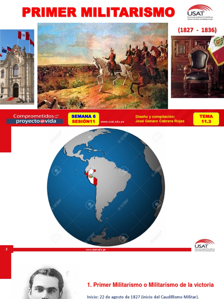 11.1 Primer Militarismo (1827 - 1836) | PDF | América del Sur | Perú