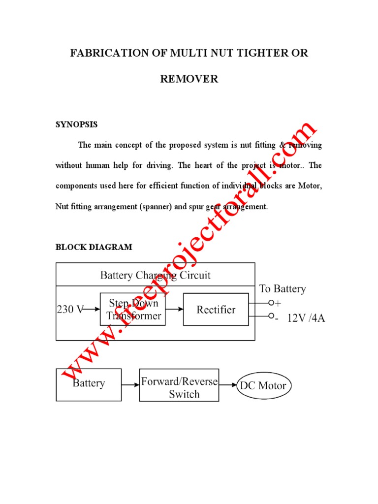 Et0069 Fabrication of Multi Nut Tighter or Remover | PDF