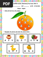 Jr. KG English Worksheet-1 | PDF