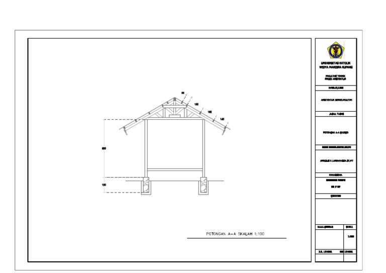 Potongan A-A GAZEBO | PDF