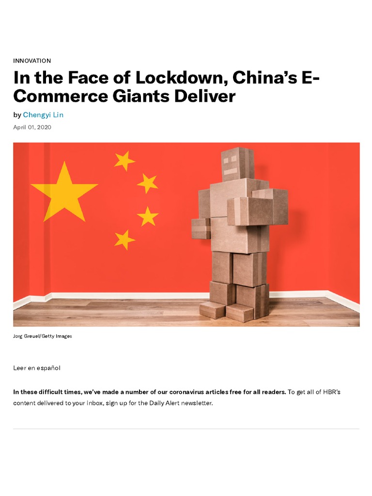 Foro - in The Face of Lockdown, China's E-Commerce Giants Deliver | PDF ...