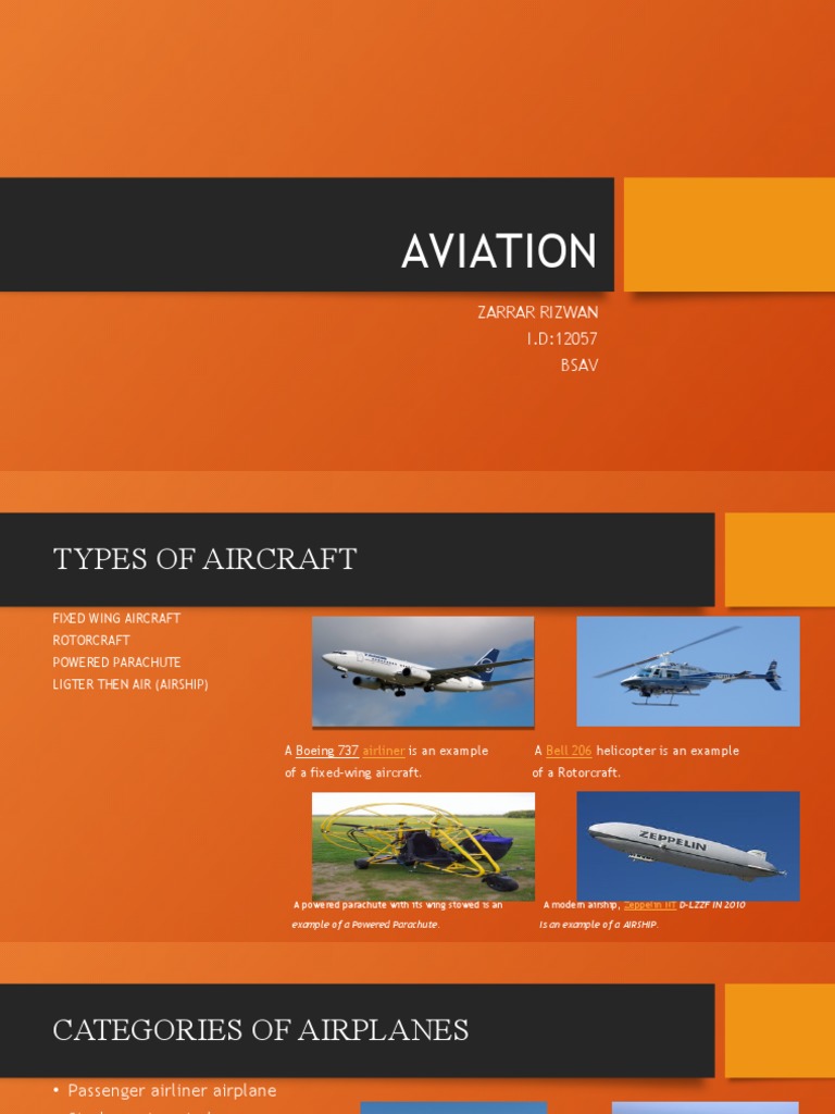 An Analysis of Various Aircraft Types and Categories | PDF | North ...