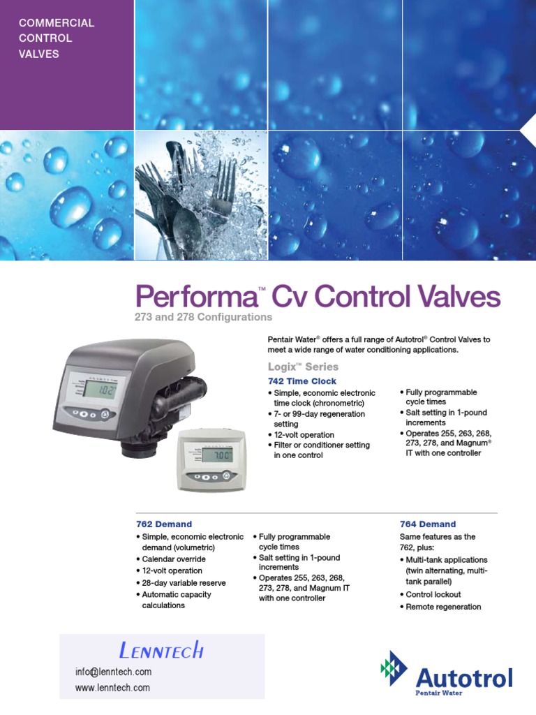 Pentair Performa CV 273 278 Spec Sheet L | PDF | Pipe (Fluid Conveyance ...