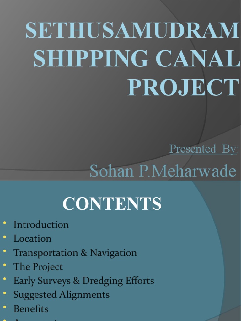 Sethusamudram Shipping Canal Overview | PDF | Transport | Nature