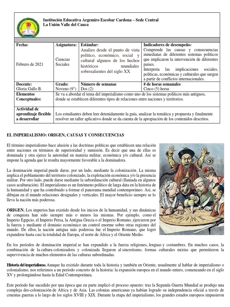 El Imperialismo - Origen, Causas y Consecuencias | PDF | Imperialismo | Colonialismo