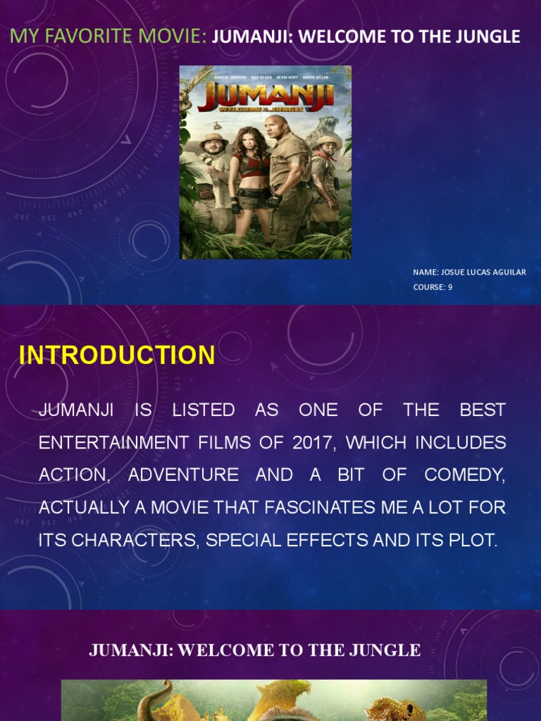 Jumanji: Welcome To The Jungle: My Favorite Movie | PDF