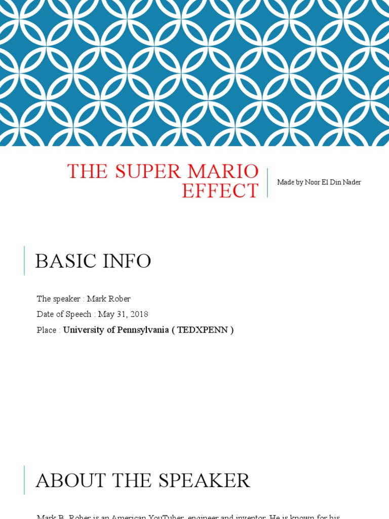 The Super Mario Effect: Made by Noor El Din Nader | PDF | Body Language ...