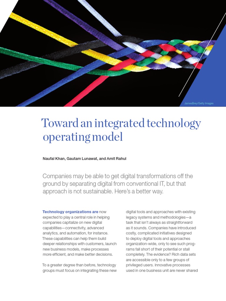 Toward An Integrated Technology Operating Model - Ashx | PDF | Agile ...