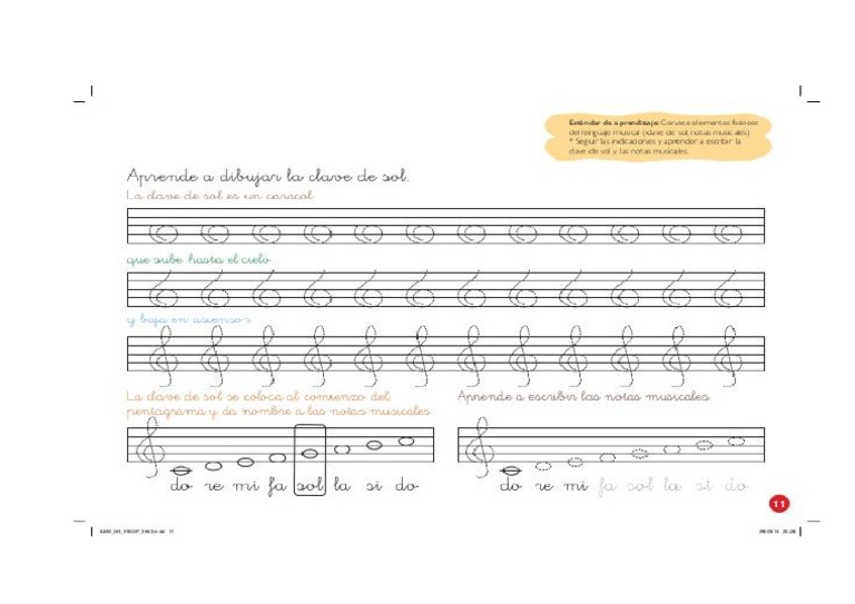 Ficha Clave de Sol | PDF