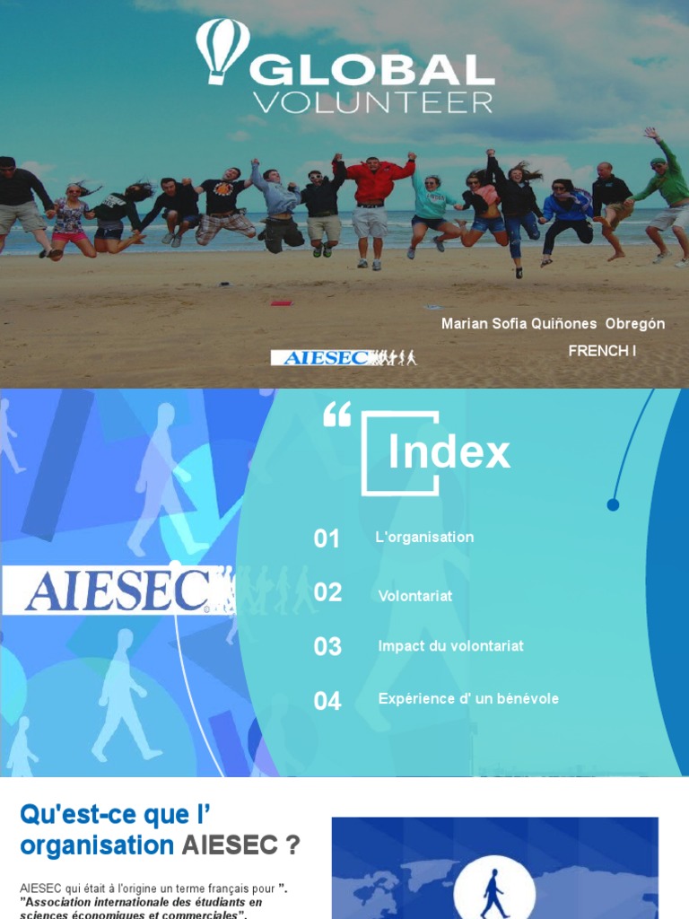 Voluntariado Aiesec | PDF | Infographics | Microsoft Power Point