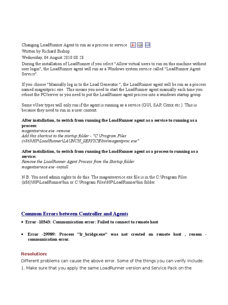 LoadRunner Stuff - CommonLRissuesblog | PDF | Command Line Interface | Port (Computer Networking)